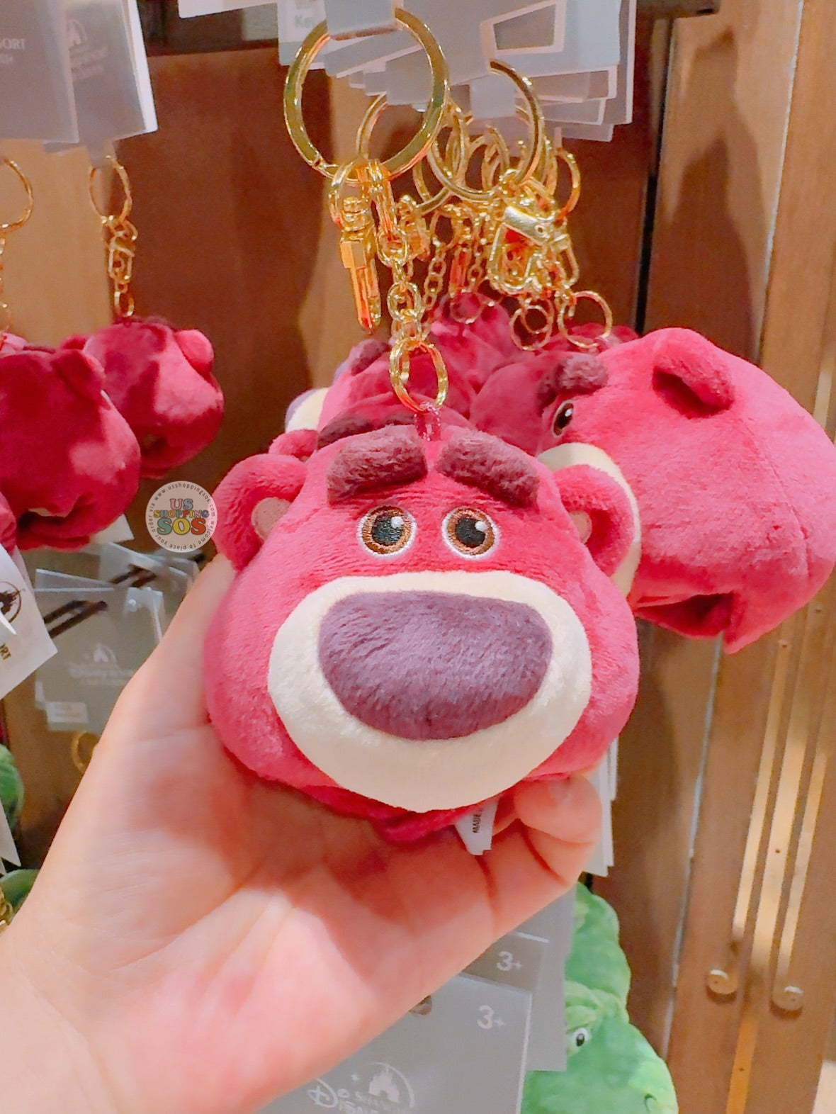 SHDL - Toy Story Lotso Big Plushy Head Hat Shaped Keychain — USShoppingSOS