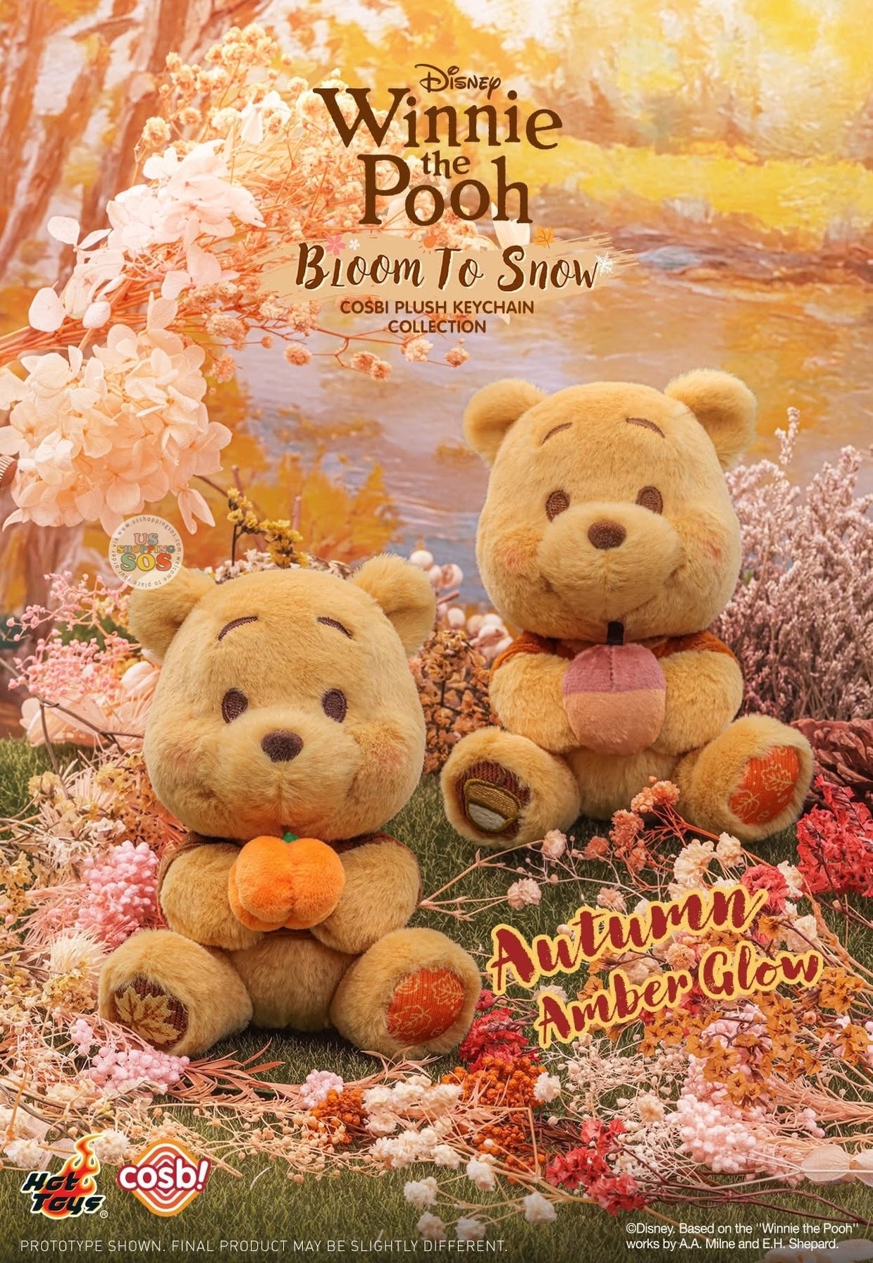 Hot Toy Cosbi - Winnie the Pooh ‘Bloom to Snow’ Plush Keychain Blind B ...