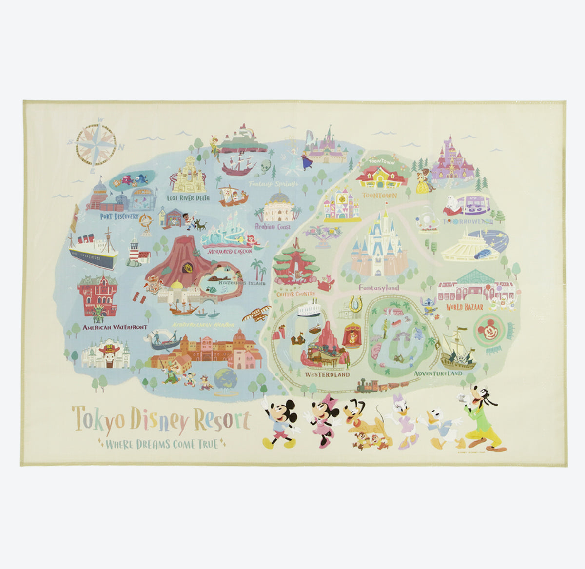 TDR - Tokyo Disney Resort "Park Map Motif" Collection - Picnic Sheet ...