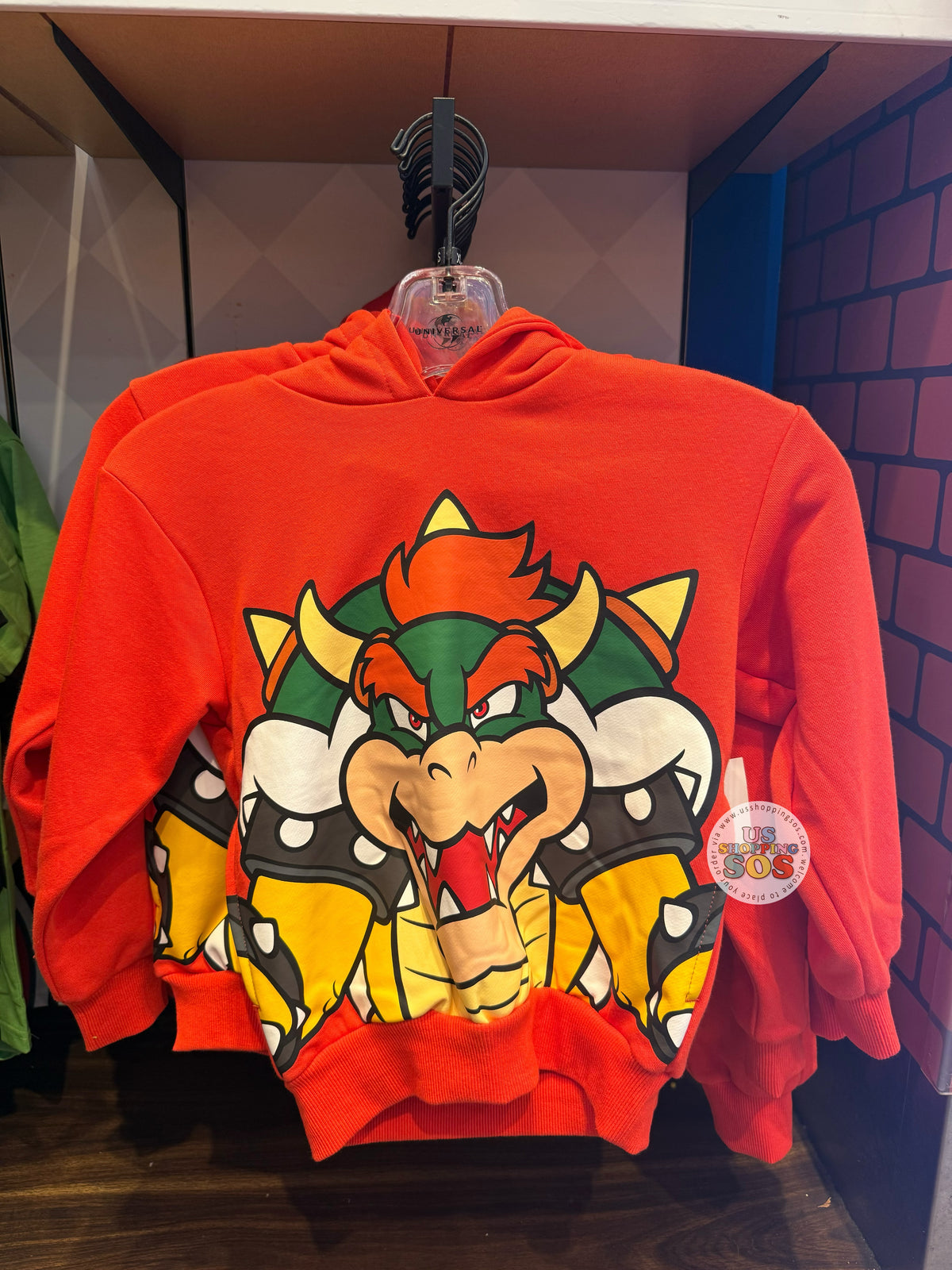 Universal Studios - Super Nintendo World - Bowser Big Face Hoodie Pull ...