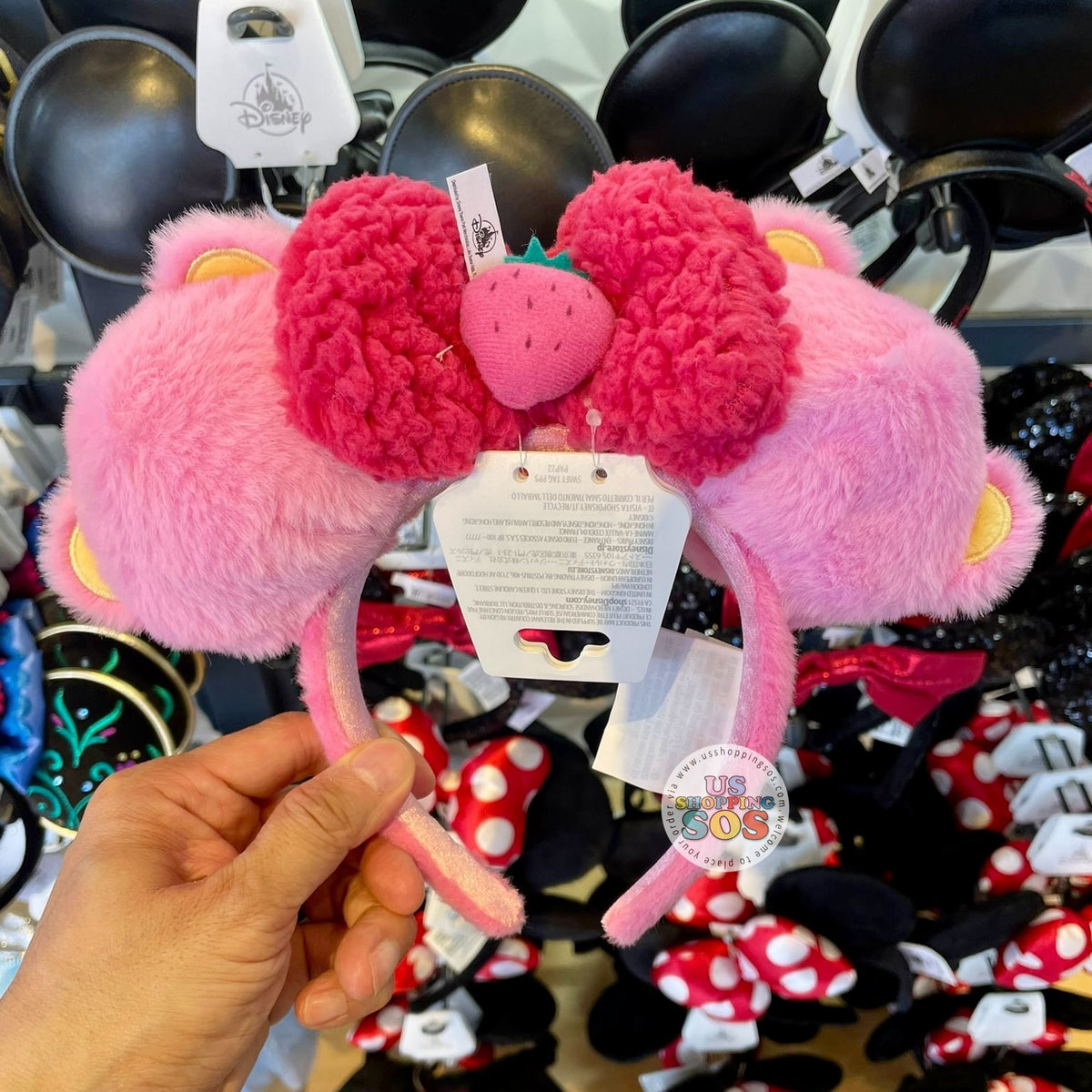DLR/WDW - Pixar Fuzzy Fun - Toy Story Lotso Fluffy Pom Pom Ear Headban ...