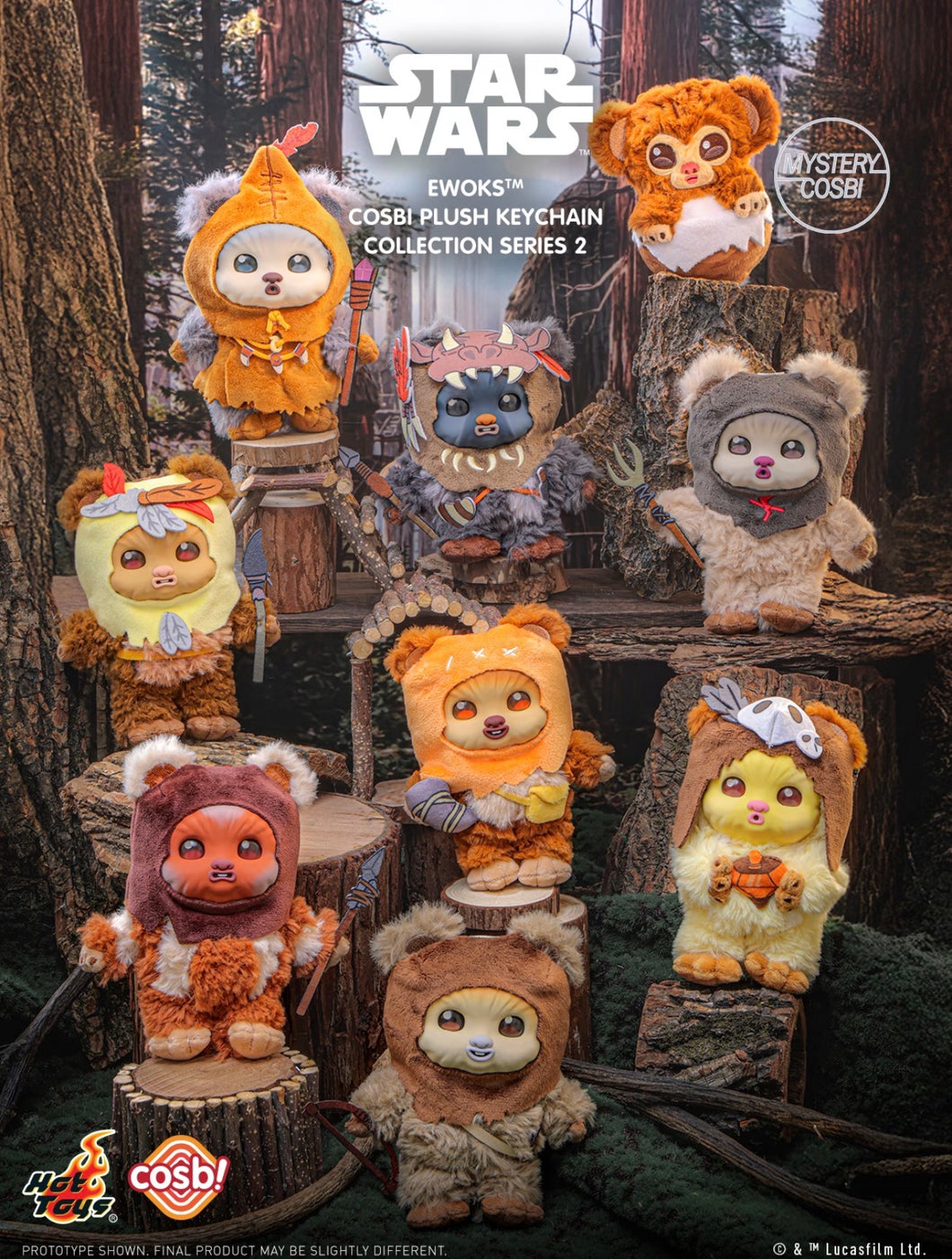 Hot Toy Cosbi - Star Wars Ewok™ Cosbi Plush Keychain Blind Box Series ...