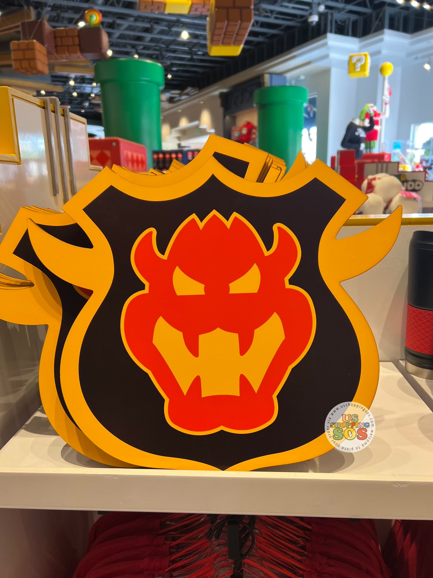 Universal Studios - Super Nintendo World - Bowser Crest Wooden Sign ...