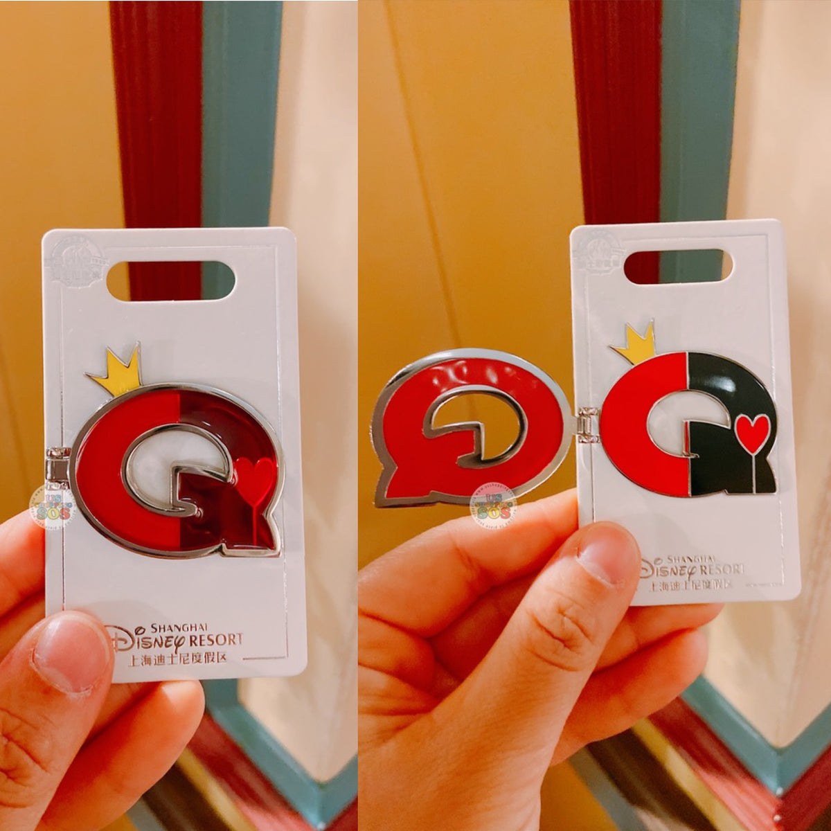SHDL - Disney Character English Alphabet ‘Q’ Queen of Heart Pin ...