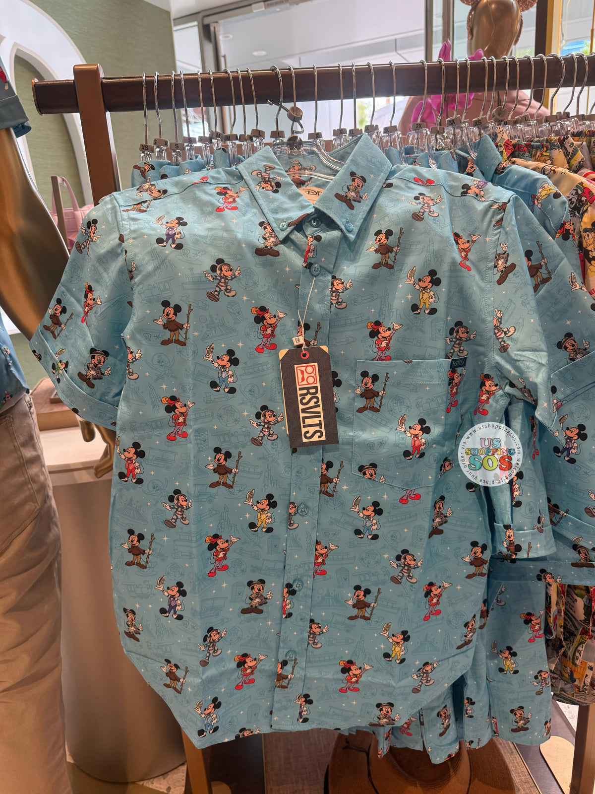 DLR/WDW - RSVLTS Mickey All-Over-Print Button-Up Shirt (Adult ...