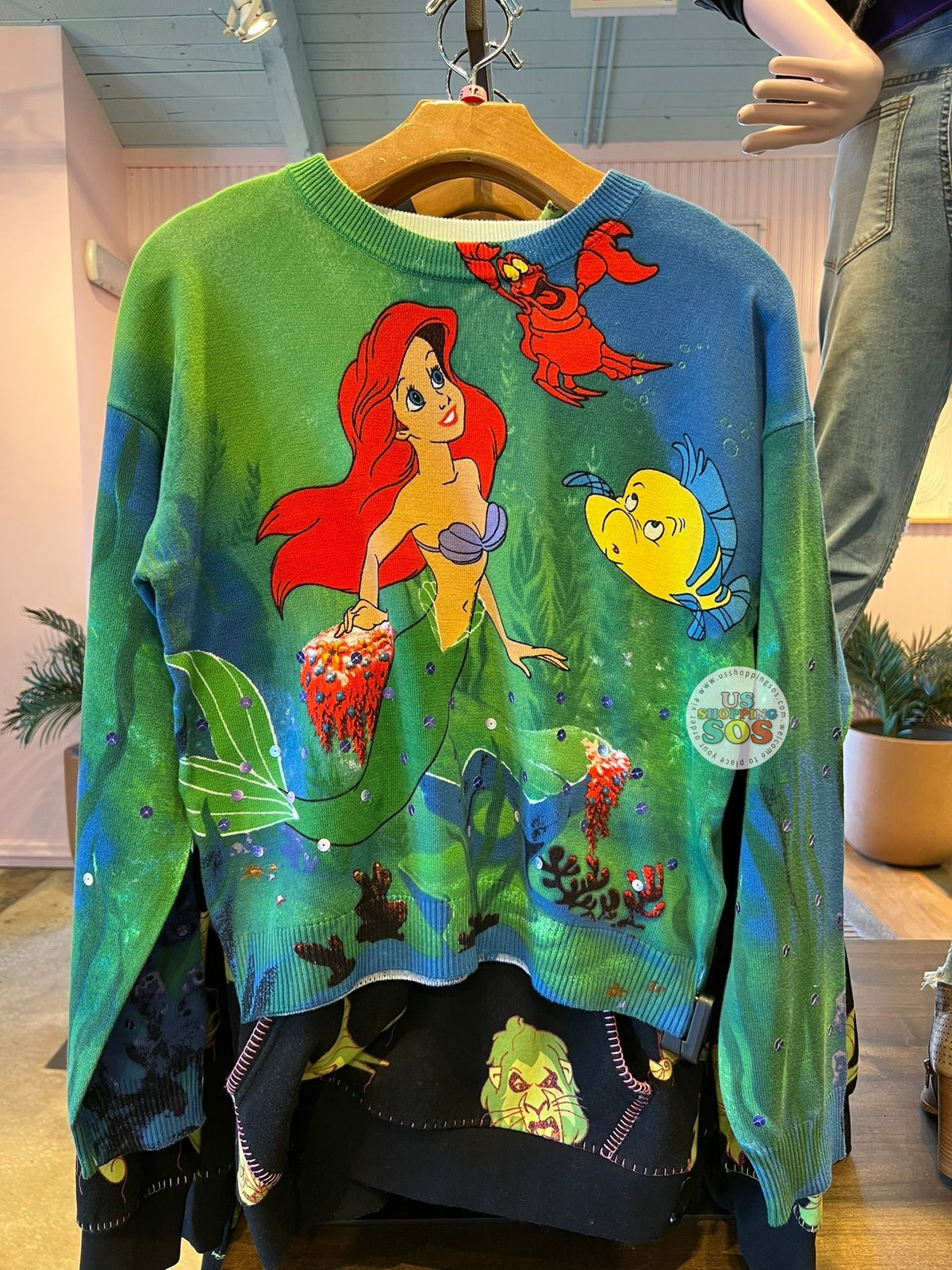 DLR/WDW - The Little Mermaid Sequin Knitted Sweater (Adult) — USShoppingSOS