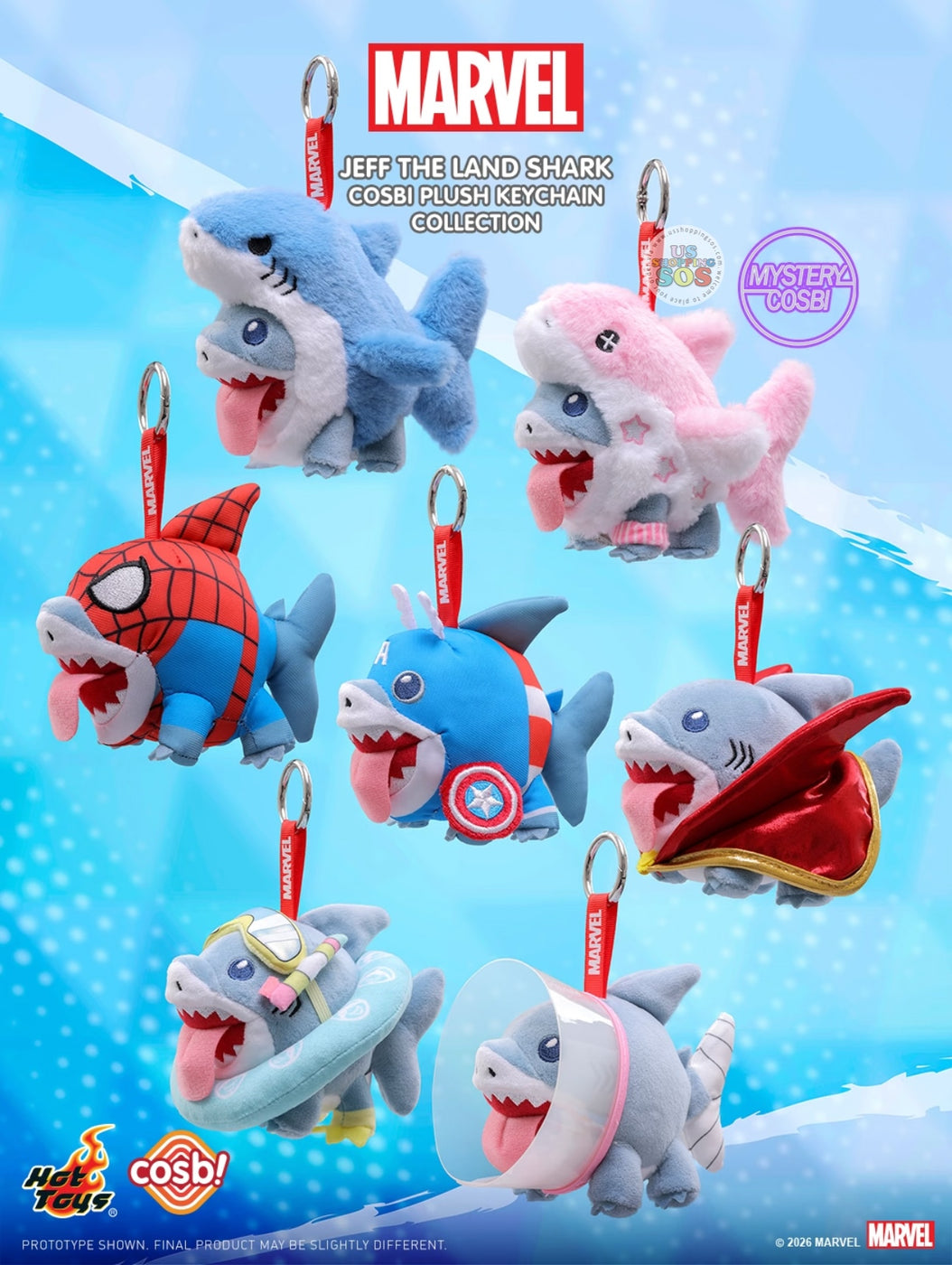 Hot Toy Cosbi - Marvel Jeff the Land Shark Cosbi Plush Keychain Blind ...