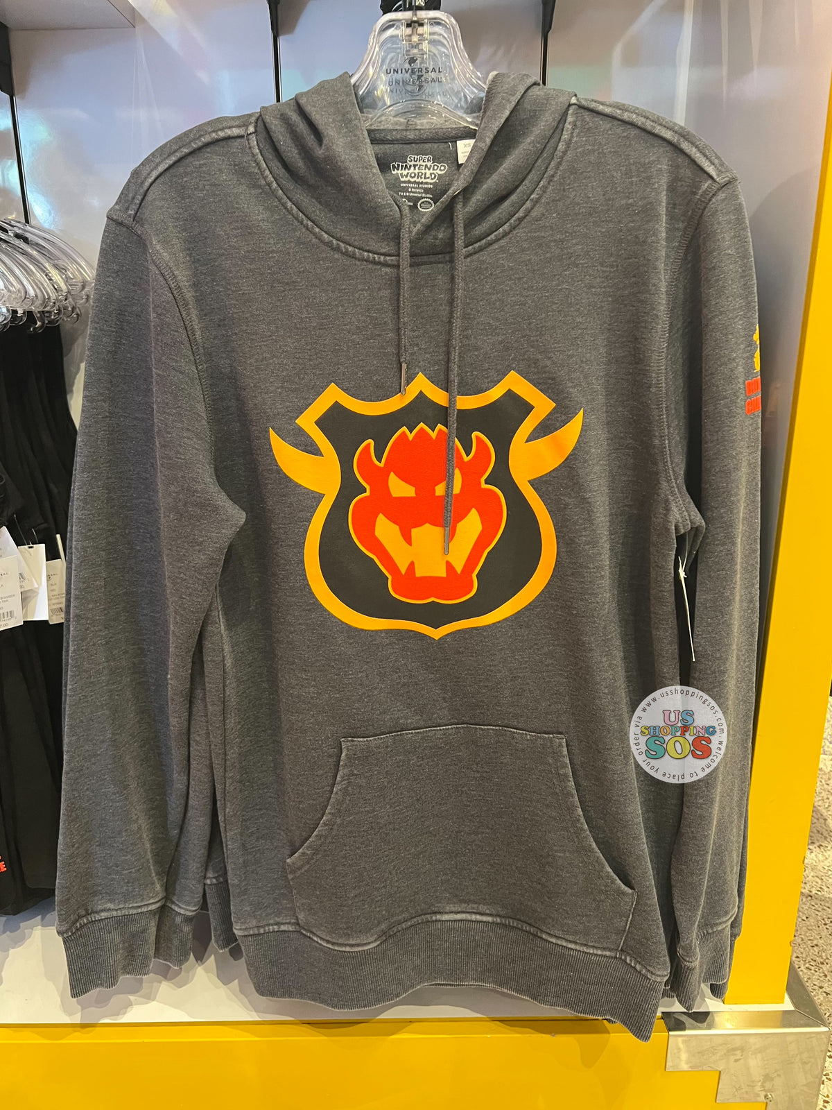Universal Studios - Super Nintendo World - Bowser Crest Charcoal Hoode ...
