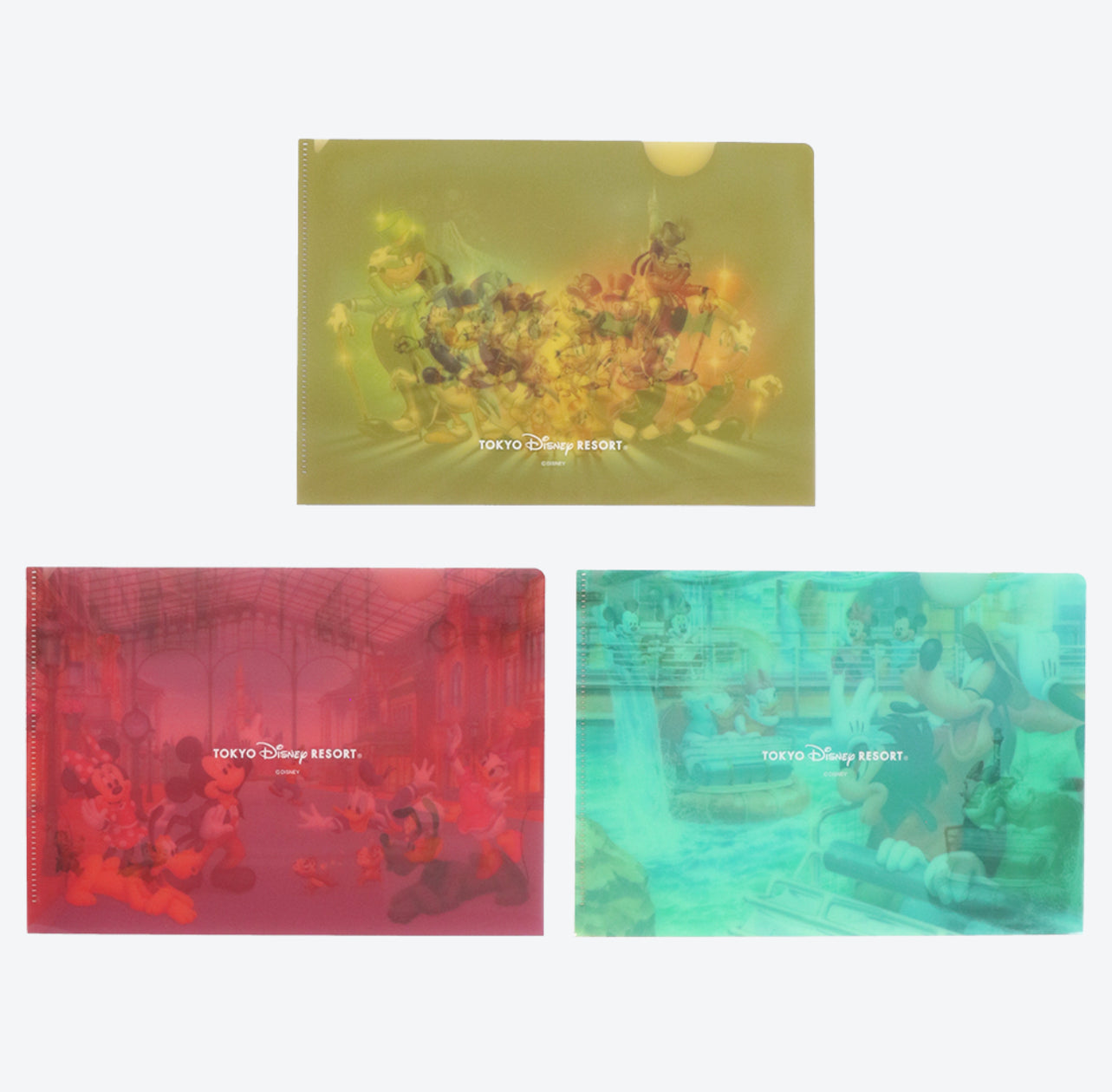TDR - Tokyo Disney Resort Scenery & Disney Characters Clear 5 Sheet Fo ...
