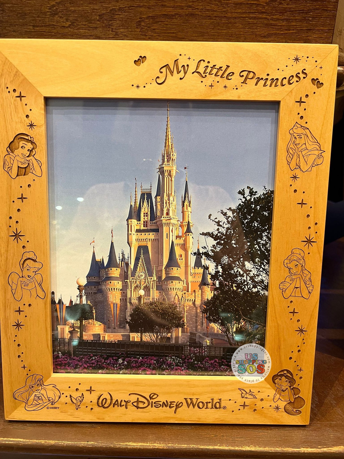 WDW - “Walt Disney World” Disney Princess Wood Photo Frame — USShoppingSOS