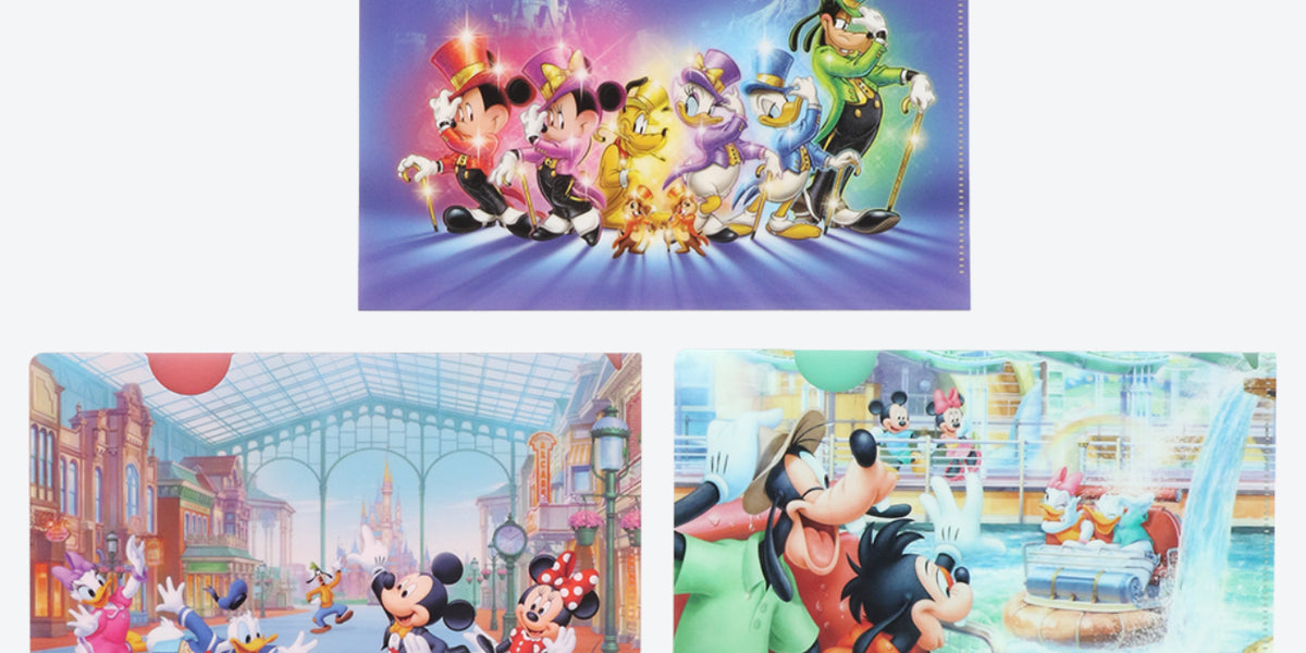 TDR - Tokyo Disney Resort Scenery & Disney Characters Clear 5 Sheet Fo ...