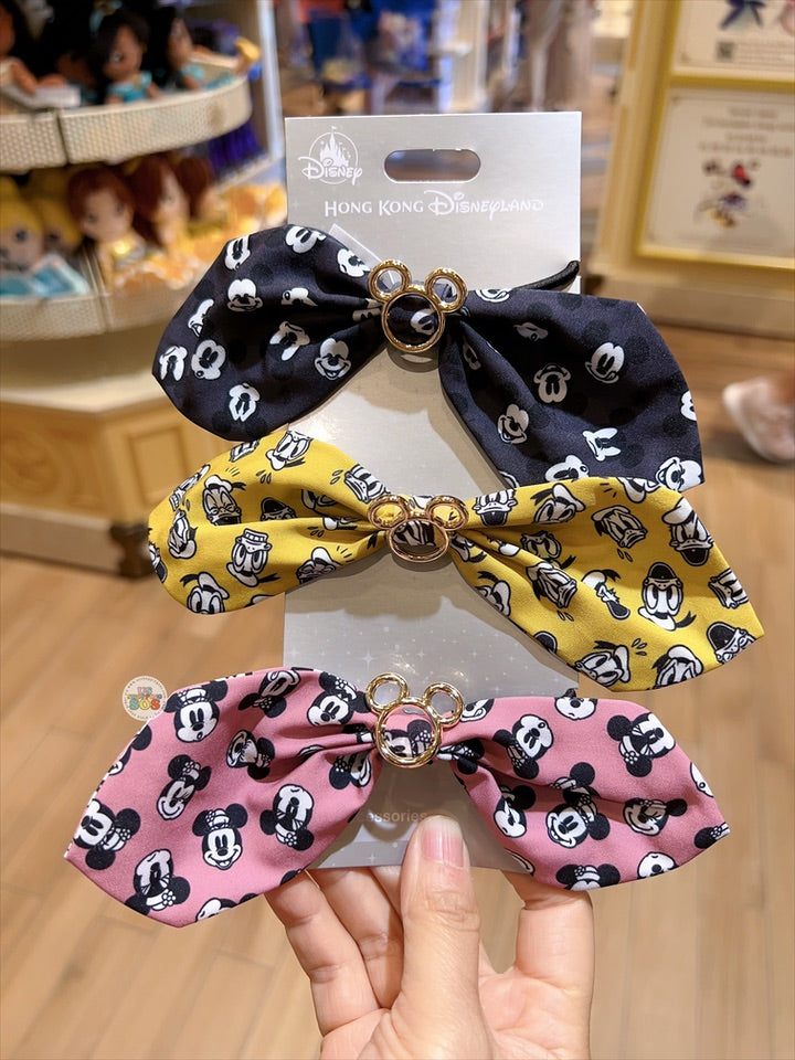 HKDL - Mickey Mouse, Minnie Mouse & Donald Duck Bow Mini Hair Ties ...