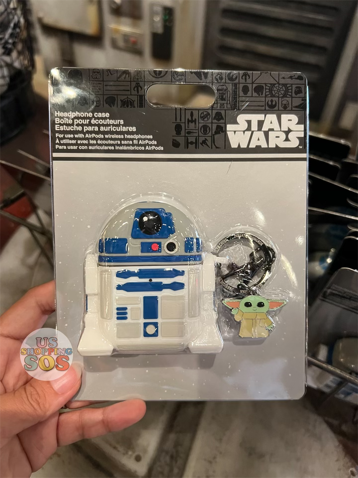 DLR - Headphone Case - R2-D2 with Grogu Chain (AirPods) — USShoppingSOS