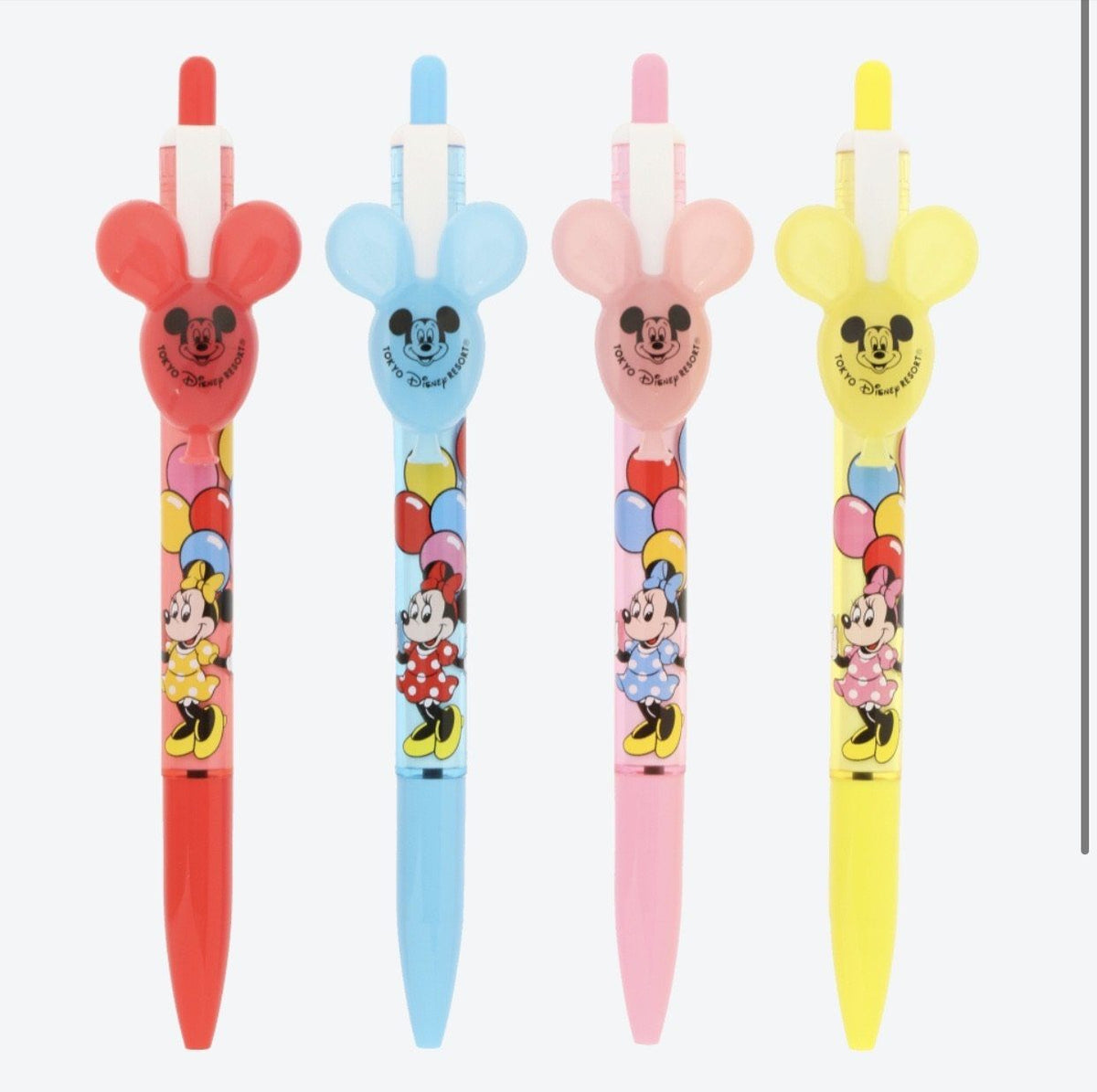 TDR - Mickey Mouse Balloon Black Color Ballpoint Pen Set of 4 ...